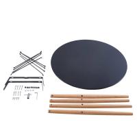 China 24.25Ibs MDF Dining Table Black Simple Round Dining Table 28.74In Height for sale