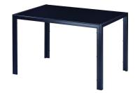 China 220Ibs capacity Simple Dining Room Table Black Tempered Glass Dining Table H4.13In for sale