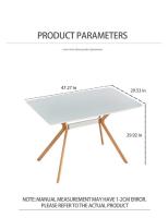 China Minimalist MDF Dining Table 47.25x29.53x29.92 inch Anti-Scratch Top 44.09 lbs for sale