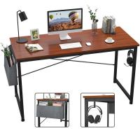 China Teak MDF Home Office Computer Desk 47x23.8x28 Inch with Storage Bag for sale