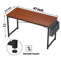 China Teak MDF Home Office Computer Desk 47x23.8x28 Inch with Storage Bag for sale