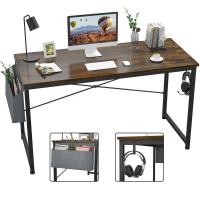 China 47 Inch Computer Desk with Storage Bag Home Office Study Desk 28 Inch Height MDF for sale
