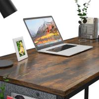 China 47 Inch Computer Desk with Storage Bag Home Office Study Desk 28 Inch Height MDF for sale