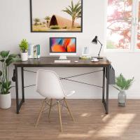 China 47 Inch Computer Desk with Storage Bag Home Office Study Desk 28 Inch Height MDF for sale