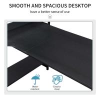 China MDF Board Computer Desk with Bookshelf 28.74H Black 220 lbs Load Capacity for sale