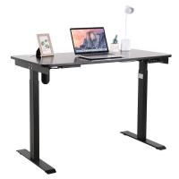 China Black Electric Height Adjustable Home Office Computer Table Desk  160lbs capacity for sale