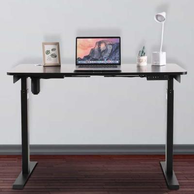 China Black Electric Height Adjustable Home Office Computer Table Desk  160lbs capacity for sale