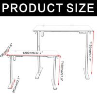 China Black Electric Height Adjustable Home Office Computer Table Desk  160lbs capacity for sale