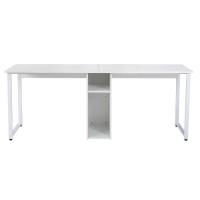 China 68.35lbs Weight Home Office Computer Table White Two Person Desk for sale