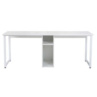 China 68.35lbs Weight Home Office Computer Table White Two Person Desk for sale