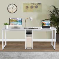 China 68.35lbs Weight Home Office Computer Table White Two Person Desk for sale