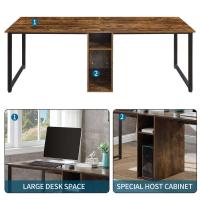 China MDF 2 Person Office Workstation Desk 68.35lbs Weight Capacity 300lbs for sale