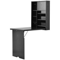 China Black 36lbs Melamine Board Tomile Home Office Computer Table  With Bookshelf for sale