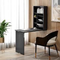 China Black 36lbs Melamine Board Tomile Home Office Computer Table  With Bookshelf for sale