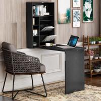 China Black 36lbs Melamine Board Tomile Home Office Computer Table  With Bookshelf for sale