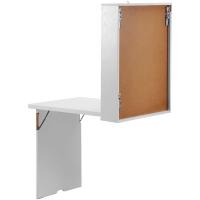 China White 59“H 6.2“D Folding Home Office Computer Table With Shelves for sale
