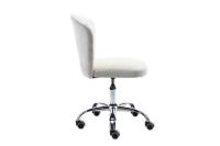 China Beige Velvet Swivel Task Chair 250lb Capacity Height Adjustable Executive Desk Chair for sale