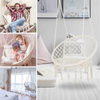 China Max 330Lbs Indoor Hanging Rope Chair 7Pounds Cotton Swing for Bedroom for sale