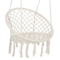 China Max 330Lbs Indoor Hanging Rope Chair 7Pounds Cotton Swing for Bedroom for sale