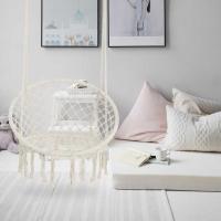 China Max 330Lbs Indoor Hanging Rope Chair 7Pounds Cotton Swing for Bedroom for sale