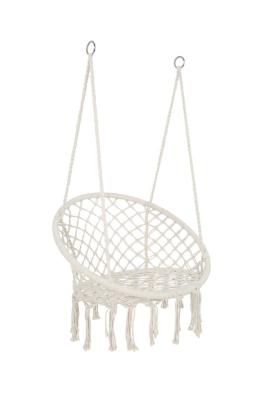 China Max 330Lbs Indoor Hanging Rope Chair 7Pounds Cotton Swing for Bedroom for sale