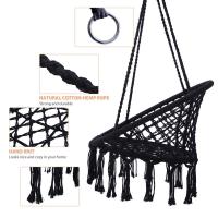 China Cotton Rope Hanging Hammock Swing Chair 330Lbs Capacity Indoor Outdoor for sale
