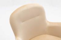 China Beige Velvet Swivel Office Chair 8.6KGS 360 Degree Adjustable Lift Tomile Occasional Chair for sale