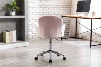 China Peach Velvet Swivel Office Chair with 360 Degree Adjustable Lift and Casters for sale