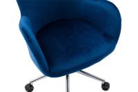 China Navy Velvet Swivel Shell Office Chair 8.6KGS 360 Degree Adjustable Lift for sale
