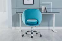 China Teal Velvet Swivel Office Chair 360 Degree Adjustable Height 8.2KGS 5 Star Base for sale