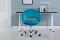 China Teal Velvet Swivel Office Chair 360 Degree Adjustable Height 8.2KGS 5 Star Base for sale
