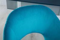 China Teal Velvet Swivel Office Chair 360 Degree Adjustable Height 8.2KGS 5 Star Base for sale