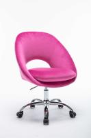 China Modern Purple Velvet Swivel Office Chair 8.2KGS with Adjustable Height and Golden Base for sale