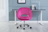 China Modern Purple Velvet Swivel Office Chair 8.2KGS with Adjustable Height and Golden Base for sale