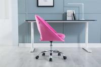 China Modern Purple Velvet Swivel Office Chair 8.2KGS with Adjustable Height and Golden Base for sale