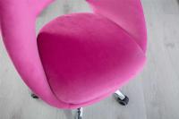 China Modern Purple Velvet Swivel Office Chair 8.2KGS with Adjustable Height and Golden Base for sale