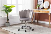 China Gray Swivel Shell Chair 17.72 inch Adjustable Height Desk Chair with Casters for sale