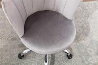 China Gray Swivel Shell Chair 17.72 inch Adjustable Height Desk Chair with Casters for sale