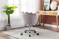China Gray Swivel Shell Chair 17.72 inch Adjustable Height Desk Chair with Casters for sale