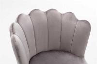 China Gray Swivel Shell Chair 17.72 inch Adjustable Height Desk Chair with Casters for sale