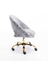 China Swivel Velvet Bedroom Chair 18.90in Depth 8.2KGS Golden Feet Base for sale