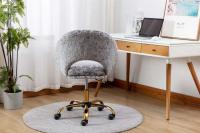 China Swivel Velvet Bedroom Chair 18.90in Depth 8.2KGS Golden Feet Base for sale