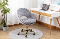 China Swivel Velvet Bedroom Chair 18.90in Depth 8.2KGS Golden Feet Base for sale