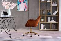 China Velvet Crush Home Office Chair 22.8Wx24.8Dx33.9H Light Brown 250 lbs Capacity for sale