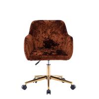 China Velvet Crush Home Office Chair 22.8Wx24.8Dx33.9H Light Brown 250 lbs Capacity for sale