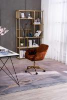 China Velvet Crush Home Office Chair 22.8Wx24.8Dx33.9H Light Brown 250 lbs Capacity for sale