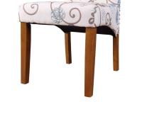 China Nailed Trim High Back Floral Dining Chair Set of 2 300lb Capacity 41.7 Inch for sale