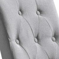 China Tomile Gray Tufted Dining Chairs Set of 2 Upholstery Fabric Wood Legs 43lbs for sale