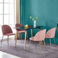 China 220lbs Capacity 2pc Pink Dining Chair Sets Radioactive Pattern Easy To Assemble for sale