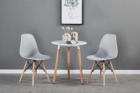 China 32.28in High PP Plastic Modern Gray Dining Chair Sets Simple Structure for sale